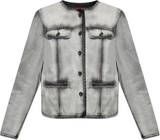 Diesel Femme, Vestes, Gris, Taille: 36 FR De-Grafy-Fsi Jacket