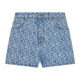 GCDS Monogram Denim Shorts - - Shorts - Damen - Blau - W32