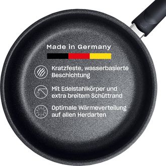 FISSLER Adamant Premium/beschichtete Edelstahl-Pfanne (Ø 24 cm) Bratpfanne-antihaftend, kratzfest - Induktion