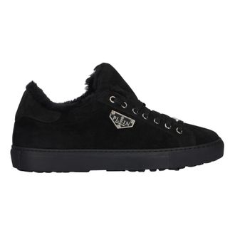 Philipp Plein Suede and Sheepskin Low Top Sneakers - - Shoes - Herren - Schwarzk - 45 EU