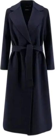Max Mara Femme, Manteaux, Bleu, Taille: 34 FR Manteau en laine double face cousu &agrave; la main