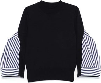 sacai Pullover im Layering-Look - Blau