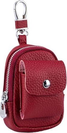Generico Mini sac &agrave; dos en forme de sac &agrave; main - clip en m&eacute;tal souple sac &agrave; main anti-fuite, porte-cl&eacute;s mini sac &agrave; dos en cuir PU pour femmes - pour famille ca