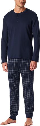 Schiesser Herren Fine Interlock Pyjamaset, Nachtblau_183175, 50
