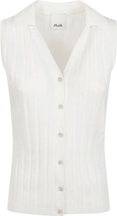 Allude Femme, Tops, Blanc, Taille: 36 FR Polo