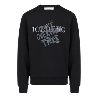 Iceberg Logo-Sweatshirt mit Stickerei - - Sweatshirts & Hoodies - Herren - Schwarzk - L
