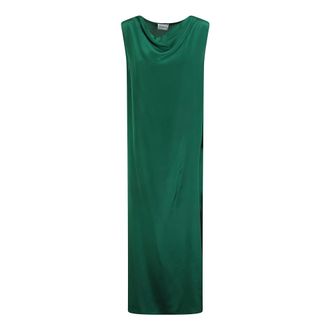 P.A.R.O.S.H. P.a.r.o.s.h., Femme, Robes, Vert, Taille: 38 FR Robe longue en soie vert émeraude à capuche