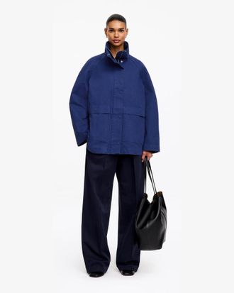 Arket Workwear-Jacke Aus Baumwolle -Blau