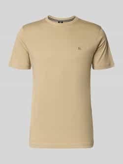 Lerros T-Shirt mit Rundhalsausschnitt und Logo-Stitching