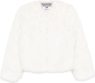 Blugirl Femme, Vestes, Blanc, Taille: 38 FR Faux Fur Jacket