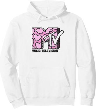 Giesswein Pink Heart Filled Logo Valentines Day Music Television Pullover Hoodie