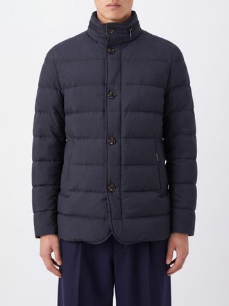 Moorer Doudoune courte en polyamide matelass&eacute; avec col montant et fermeture &agrave; boutons