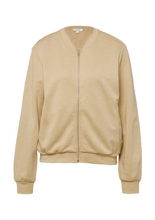 s.Oliver Sweatjacke Sweatshirt Jacke Weicher Interlock-Blouson mit Eingrifftaschen