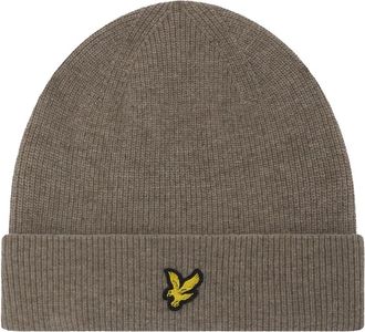 Lyle & Scott Lammwollmischung Rippstrick-M&uuml;tze - - Accessories - Herren - Beige - ONE SIZE