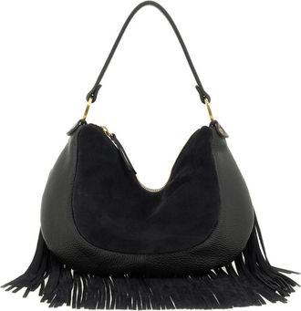 Gabs Femme, Sacs, Noir, Taille: ONE Size Sac bandoulière en cuir avec franges