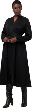 Ulla Popken Damen Cuprokleid Kleider, schwarz, 58-60