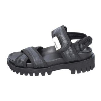 Stokton Leder Damen Sandalen Stilvoll Bequem - - Shoes - Damen - Schwarzk - 37 EU