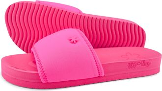 Flip*Flop Damen Hausschuh Pool*neo Flower, Neonpink, Größe 37 EU