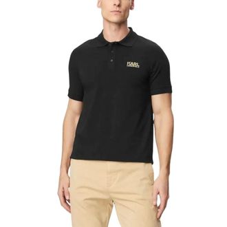 Karl Lagerfeld Homme, Tops, Noir, Taille: XS Polo Nos
