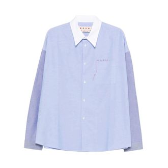 Marni Homme, Chemises, Bleu, Taille: L Pocket Long Sleeve Shirt
