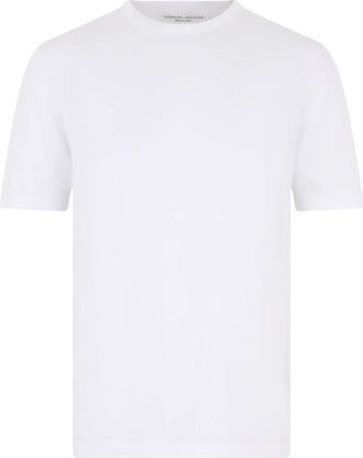 Roberto Collina Homme, Tops, Blanc, Taille: 2XL Cotton T-Shirt