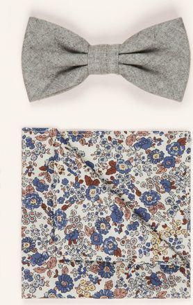 Prince Bowtie Prince Bowtie Set: Fliege Und Einstecktuch grau