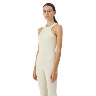 Soulland Femme, Tops, Blanc, Taille: 38/40 FR Haut sans manches blanc cass&eacute;