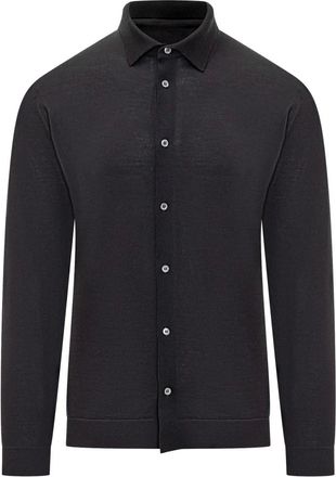 FILIPPO DE LAURENTIIS Homme, Pulls, Bleu, Taille: 2XL Chemise Tricot Boutonn&eacute;e