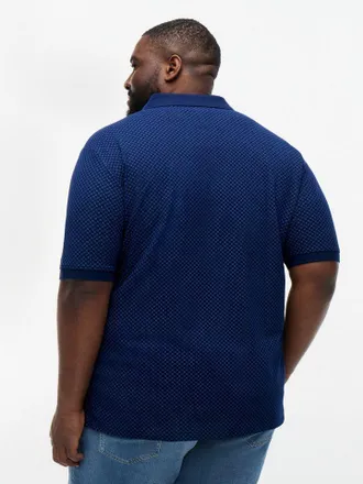 Tommy Hilfiger Big & Tall Poloshirt BT-MICROPRINT PIQUE REGULAR mit geometrischem Muster, Gro&szlig;e Gr&ouml;&szlig;en