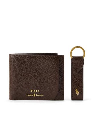 Polo Ralph Lauren Geldb&ouml;rse und Schl&uuml;sselanh&auml;nger Set Pbl Gftbx 2-Gbx 405974635002 Dunkelbraun
