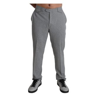 Bencivenga Elegante karierte formelle Wollhose - - Trousers - Herren - Grau - XL