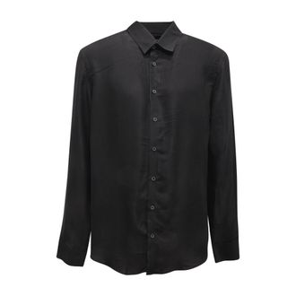 Patrizia Pepe Lockeres Viskosehemd - - Shirts - Herren - Schwarzk - XL