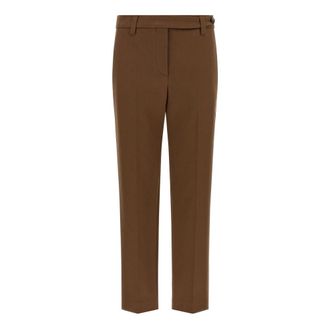 Brunello Cucinelli Monile Baumwollhose - - Trousers - Damen - Braun - XS
