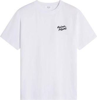 Maison Kitsun&eacute; Homme, Tops, Blanc, Taille: S T-shirt &agrave; Col Rond