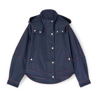 Motivi Kurzer Parka aus technischer Baumwolle - - Jackets - Damen - Blau - L