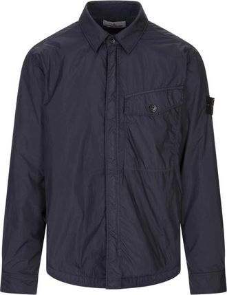Stone Island Homme, Vestes, Bleu, Taille: S Manteaux Bleus en Nylon Primaloft