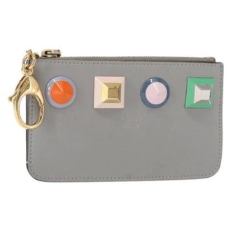 Fendi Portefeuille en cuir vintage Pre-owned - Femme - Pre-owned - Gris - Taille: ONE Size