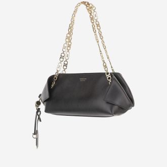 Ferragamo Womens Leather Shoulder Bag Black