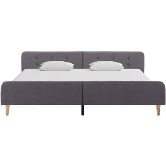 vidaXL Bettgestell Hellgrau Stoff 180&times;200 cm Vidaxl