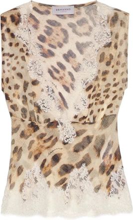 Ermanno Scervino Femme, Tops, Multicolore, Taille: 36 FR Top &agrave; pois