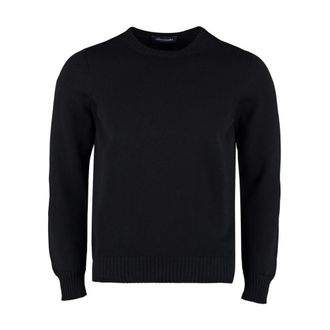 Drumohr Fein gestrickter Pullover mit Rundhalsausschnitt - - Knitwear - Herren - Blau - XL