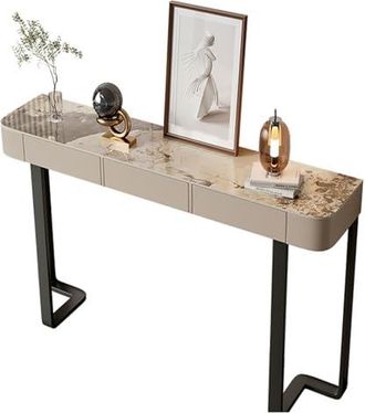 Generic Console Dentrée de Couloir Industrielle, Table Console avec Rangement, Table de Canapé Moderne, Table de Hall Dentrée Étroite, pour Couloir Salon(Blac