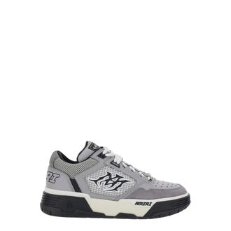 Amiri Homme, Chaussures, Gris, Taille: 44 EU Baskets Grises avec D&eacute;tails Contrast&eacute;s et Semelle en Caoutchouc en Cuir Homme