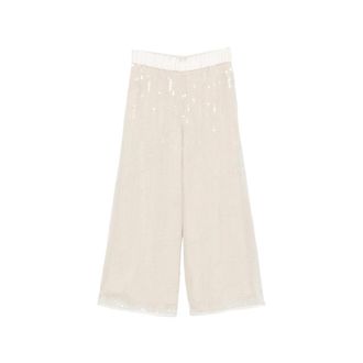 PESERICO Wide Hosen - - Trousers - Damen - Beige - S
