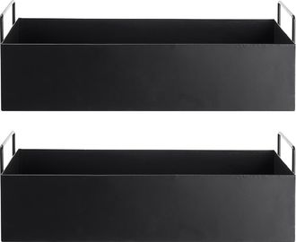 Butlers (2 St&uuml;ck Pflanzkasten aus Metall wetterfest B 45 x T 17cm -PLANTA -Blumentopf mit Griffen |vielseitig als Kr&auml;uter- und Utensilienbeh&auml;lter f&uuml;r die K&uuml;ch