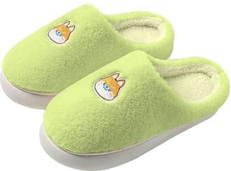 Generic Pantoufles pour femme et homme - En mousse à mémoire de forme - Fermées - En coton léger - Légères et moelleuses - Pour lhiver - Confortables et douce