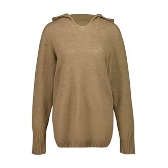 120% Lino Femme, Sweatshirts et sweats &agrave; capuche, Beige, Taille: 38 FR V-neck Tricots