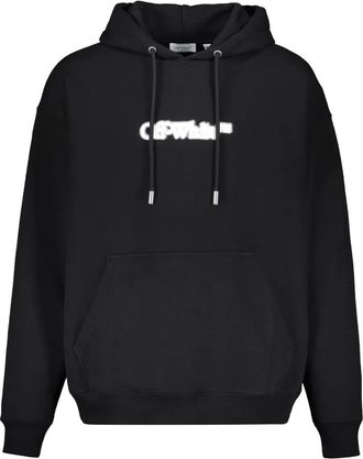 Off-white Hoodie mit Pfeilmotiv - Schwarz