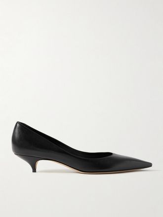 The Row Liisa Leather Pumps - Black