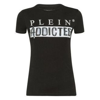 Philipp Plein T-shirt Rundhals SS Original - - Tops - Damen - Schwarzk - XS